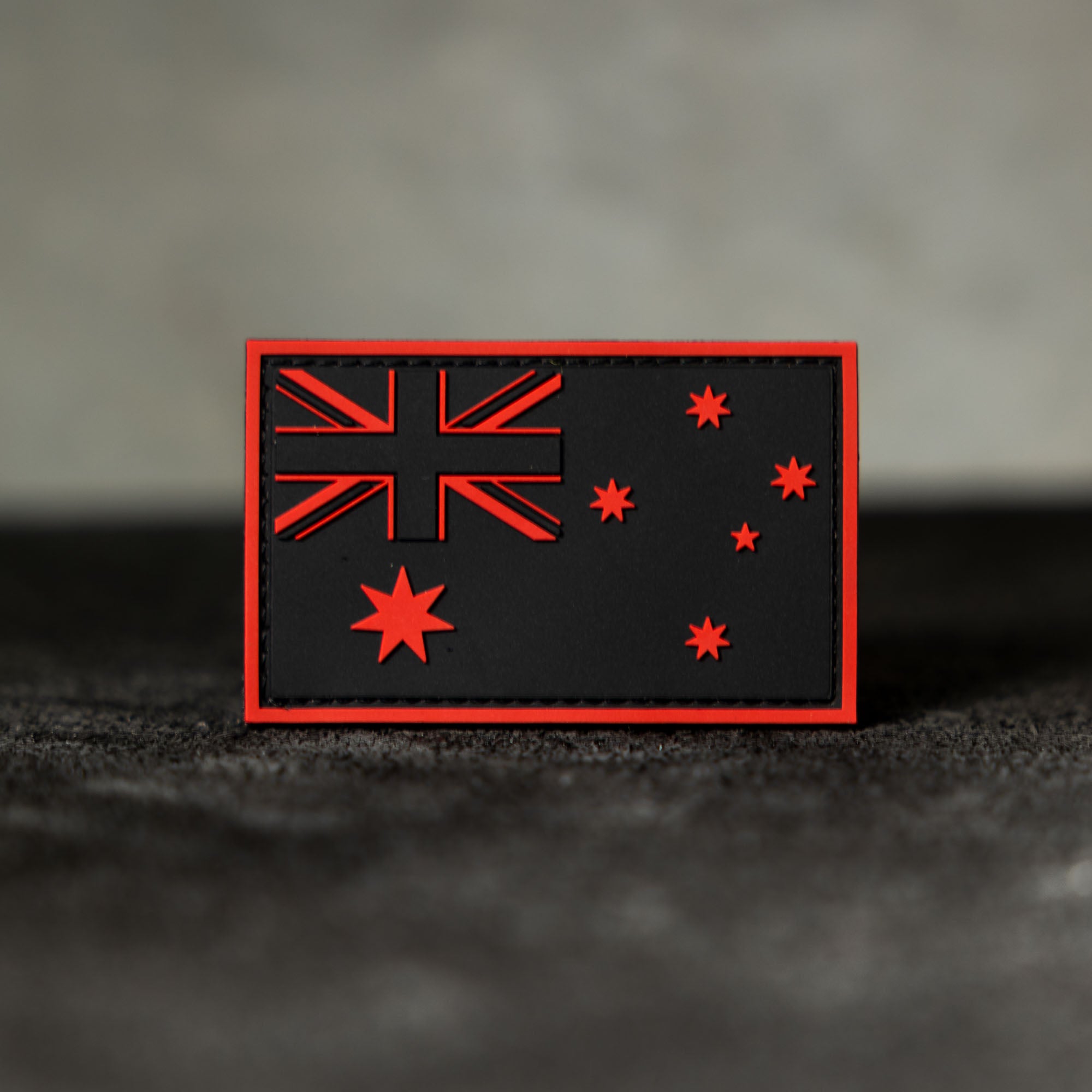 Australian Flag Velcro Patch [Black/Red]